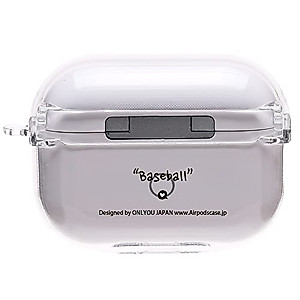 ONLYOU Compatible with Airpods Pro Case Cover with Keychain Korean PC Bear Baseball Batter Clear Transparent Airpods Pro Cover Carabiner Charm Hard Case (Airpods Pro (1st / 2nd Generation) Clear)