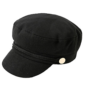 accsa Womens Fashion Newsboy Cap Bakerboy Cabbie Gatsby Pageboy Visor Beret Hat Black