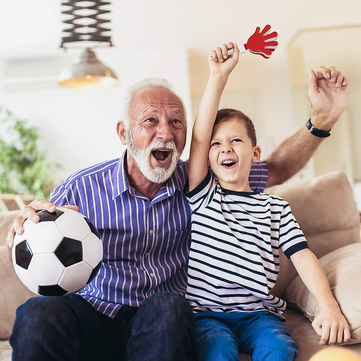 Windy City Novelties 12-Pack 7-Inch Mini Hand Clappers - Bulk Noisemakers for Parties, Celebrations, and Events