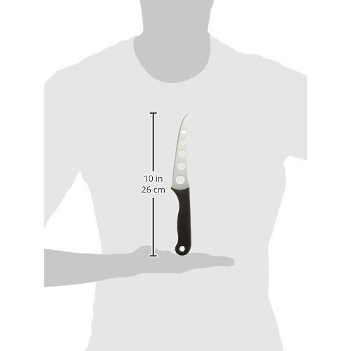 Fox Run Cheese Knife, 10.25 x 1.5 x 1.5 inches, Black