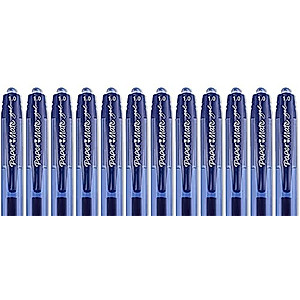 Paper Mate 1753366 Gel Pens, Retractable, 1.0mm, Bold Point, Blue Ink/Barrel