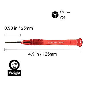 Triwing Screwdriver Compatible With Nintendo Switch, EMiEN 2.0mm Phillips 1.5mm Y00 Tri-Point Tri Wing Tip Screwdriver Kit Compatible With Nintendo Switch Joy-Con and Consoles Repair