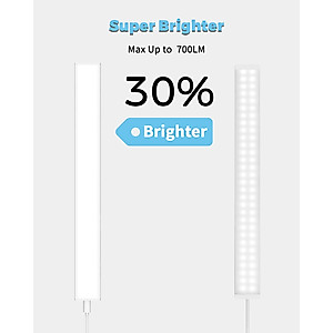 ASOKO Plug-in Under Cabinet Lighting, 16Inch LED Workbench Lights with Super Brighten 700Lumen and Dimmable 6000K Cool White, Memory Function Desk Lamp for Kitchen Sink/Desk/Workbench