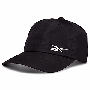 Reebok Lightweight Adjustable Performance Running Cap for Men and Women (One Size Fits Most), Black