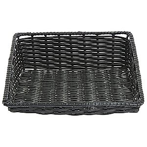 HUBERT® Black Produce Basket - 15 1/2"L x 16"D x 1 1/2" to 5"H