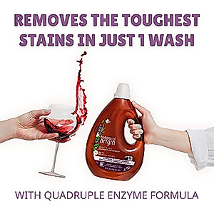 Botanical Origin Plant-based Laundry Detergent Free from Dyes and Brighteners, Lavender, 54 Fl Oz