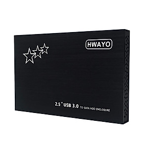 1TB External Hard Drive Portable - HWAYO 2.5'' Ultra Slim HDD Storage USB 3.0 for PC, Laptop, Mac, Chromebook (Black)
