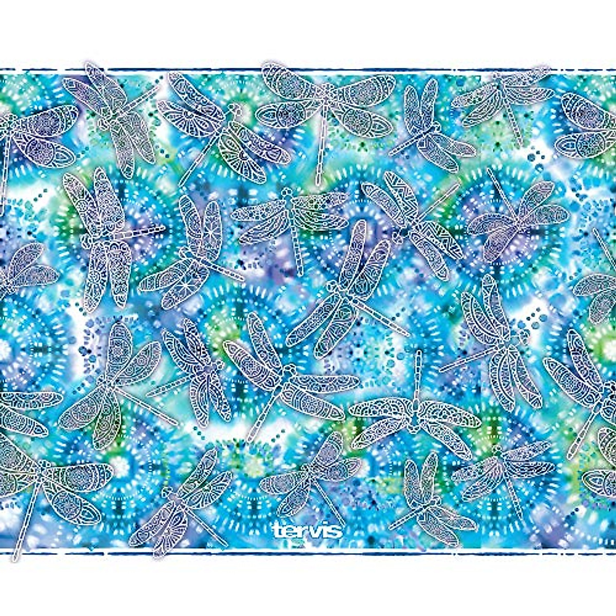 Tervis Tie Dye Dragonfly Triple Walled Insulated Tumbler Travel Cup Keeps Drinks Cold, 40oz Wide Mouth Bottle, Stainless Steel