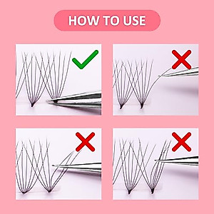 VEYES INC Lash Extension Supplies Premade Fans Eyelash Extensions Mixed Tray 7D 0.07 C curl 9-16mm Short Stem Volume Lashes Matte Black 320FANS