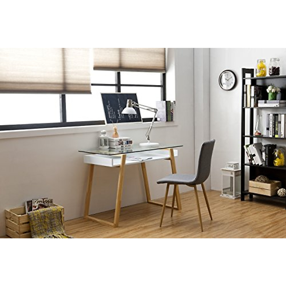 EdgeMod Segovia Glass Top Desk