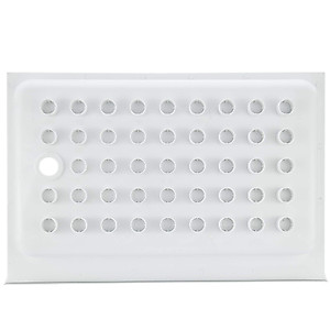 RecPro RV Shower Pan | 36" x 24" x 5" Right Drain in White | RV Shower Base | Camper Shower Pan