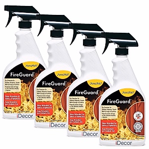 ForceField® FireGuard Flame Retardant, Protect Clothing, Fabrics, Draperies, Furniture, Carpets, Upholstery, Textiles - 22oz (4 pack)