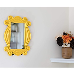 Ukonic Friends TV Show Yellow Peephole Frame Door Mirror | Hanging Mirror For Entryway, Living Room, Bedroom | Authentic Replica Of Friends Door Frame From Monica Geller's Apartment | 15 x 11 Inches