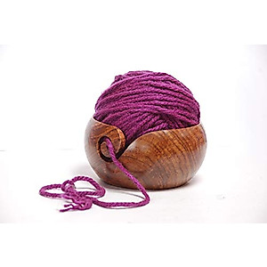 Yarn Bowl and Alu Circular Knitting Needle - Engineered Spiral Cut Bowl with Ultra Smooth Premium Needles