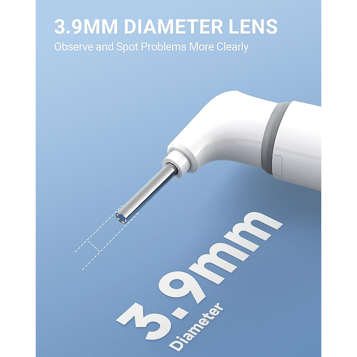 ScopeAround Wireless Otoscope with Light Ear Camera, 3.9mm Ear Wax Removal Tool Camera, 720P HD with 6 LED Lights, WiFi Wireless Otoscope Camera, Ear Scope Compatible with Android and iPhone