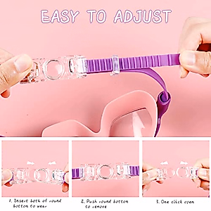 EWPJDK Kids Goggles Anti-Fog 2 Pack Swimming Goggles for kids 6-14 No Leaking Kids Swim Goggles Anti-UV Waterproof (Purple & Pink)