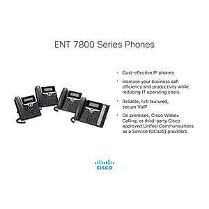 Cisco CP-7841-K9= 7800 Series Voip Phone (Power Supply Not Included), black