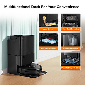 roborock S6 MaxV Robot Vacuum and Mop with Dual Cameras, Recognize and Avoids Obstacles, 2500Pa Strong Suction, Smart Mapping, Advanced Night Vision, Good for Pet Hair