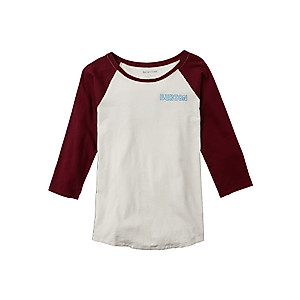 Burton Women's Standard Tuplin Raglan T-Shirt, Stout White/Mulled Berry, Small