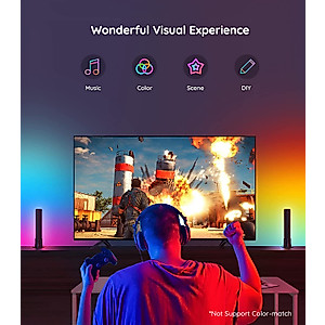 Govee Smart Light Bars, RGBICWW Smart LED Lights with 12 Scene Modes and Music Modes, Bluetooth Color Light Bar for Entertainment, PC, TV, Room Decoration