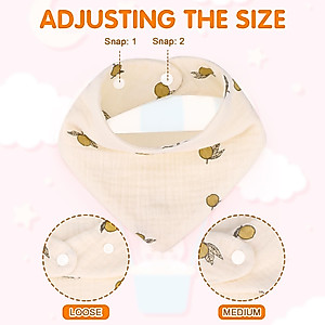 Accmor Muslin Baby Bibs 6 Pack Baby Bandana Drool Bibs 6 layers 100% Cotton Baby Bibs for Teething and Drooling, Drool Bibs for Baby Girls Boys