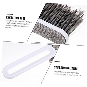 TOKIDNY 1pc Dust Brush Tub Cleaner Cleaning Brush Kitchen Painting Brush Cleaner Clothes Dusting Brush Soft Bristle Broom Couch Cleaner for Pets Whisk Broom for Car Bed Brush White Abs