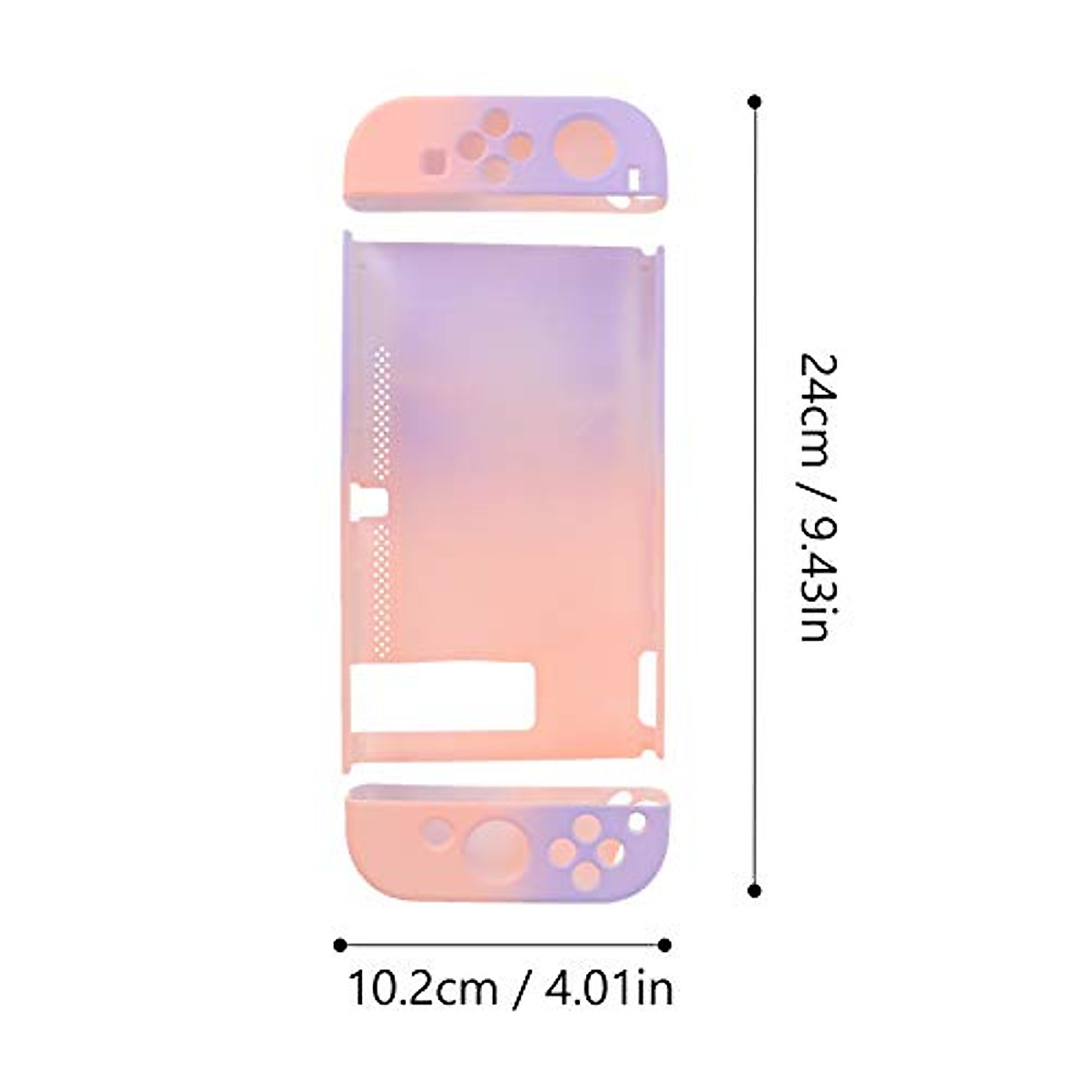 ibasenice Case Cover Compatible for Switch Game Shell Handheld Grip Controller Back Plate Replacement