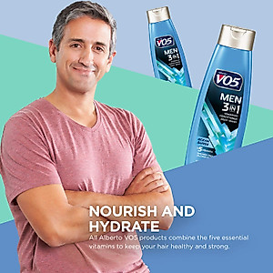 VO5 Mens 3-IN-1 Shampoo Conditioner and Body Wash - 12.5 Oz - Ocean Surge - 5 Essential Vitamins to Help Nourish and Hydrate Your Hair and Skin- Vitamin A, H, C, B5 and B3