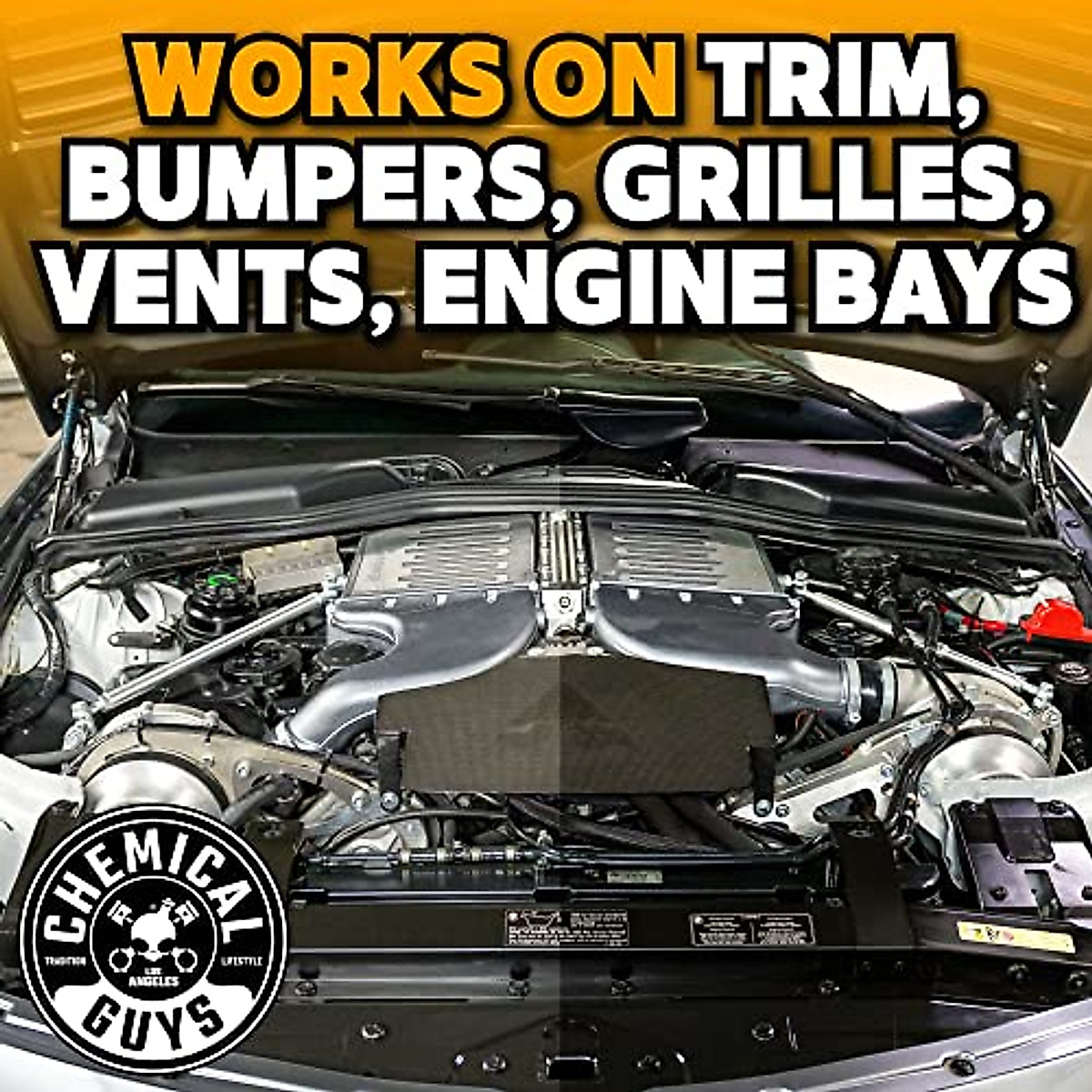 Chemical Guys AIR_SPRAY_1 Black On Black Instant Trim Shine Exterior Spray Dressing & Protectant, (Safe for Cars, Trucks, SUVs, RVs, & More) 11 fl oz