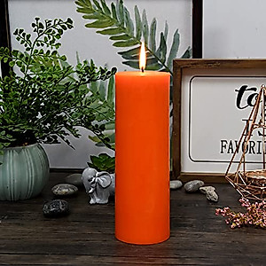 Zest Candle Pillar Candle, 3 by 9-Inch, Orange