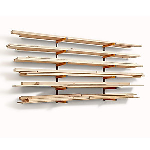 Bora Portamate Speedhorse Sawhorse Pair (PM-4500T, Orange) and Bora Wood Organizer and Lumber Storage Metal Rack (PBR-001)