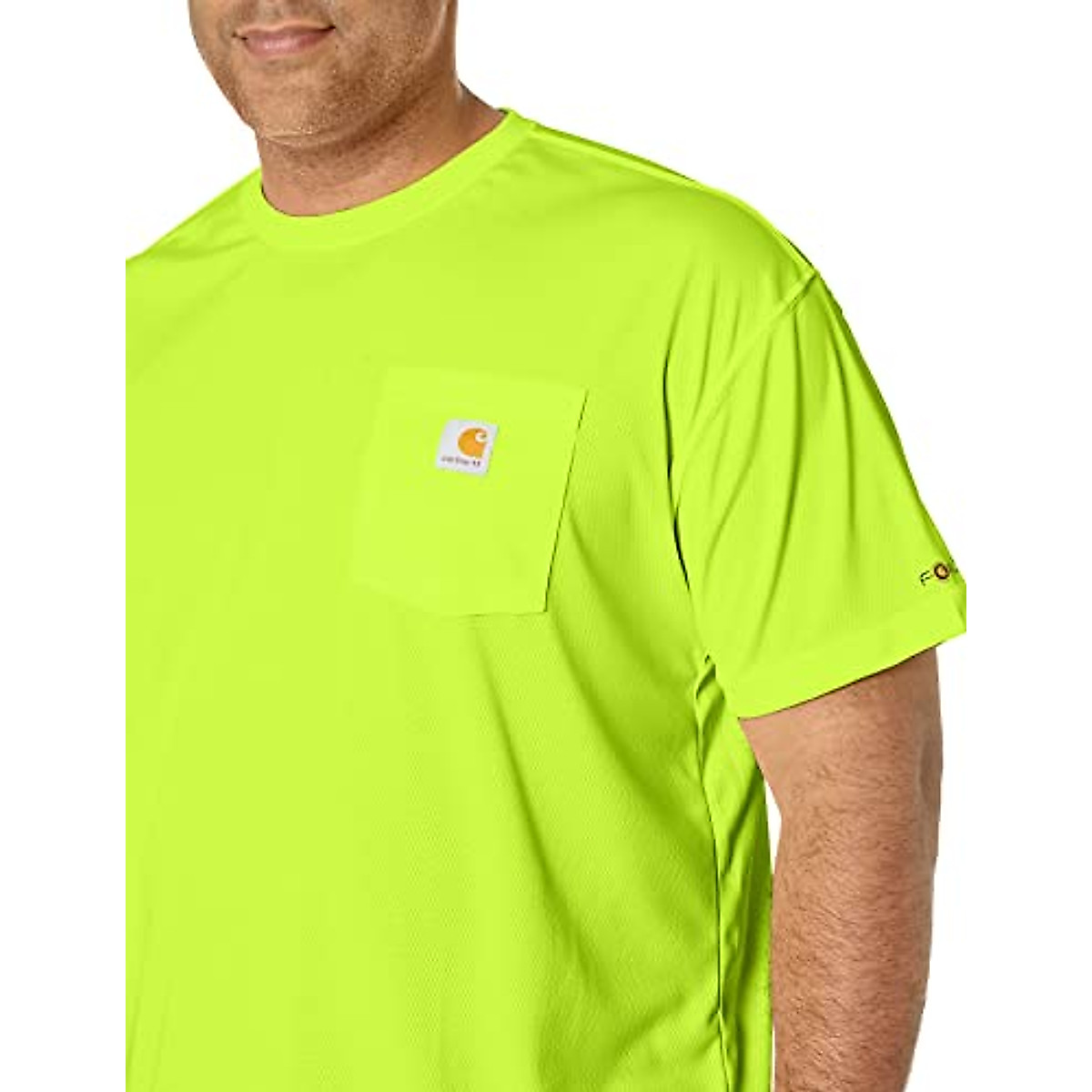 Carhartt Men's High-Visibility Force Relaxed Fit Lightweight Color Enhanced Short-Sleeve Pocket T-Shirt , Brite Lime, X-Large