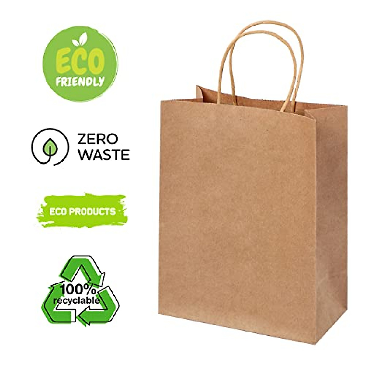 Packanewly Kraft Paper Bags with Handles, 36 PCS Brown - Eco-Friendly Gift Bags - Mixed Sizes: Small, Medium & Large for Retail, Gift, Shopping, Wedding, Birthday & Parties