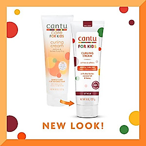 Cantu Care for Kids Paraben & Sulfate-free Curling Cream with Shea Butter, 8 oz (Pack of 3)