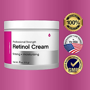 Retinol Cream for Face | Retinol Night Cream | 4oz | SLS & Paraben Free Moisturizer | By Horbaach
