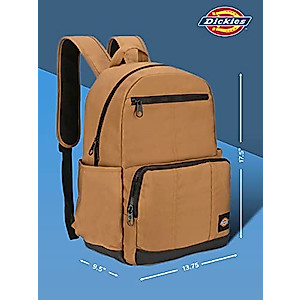 Dickies Journeyman Extra Large Capacity Backpack Classic Logo Water Resistant Casual Daypack for Travel Fits 15.6 Inch Notebook (Brown Duck)