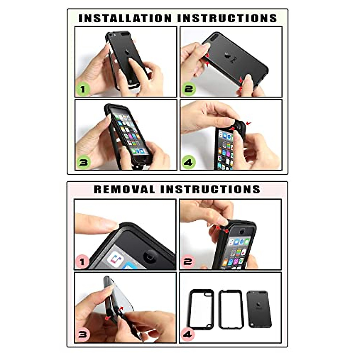 MYTURTLE iPod Touch 7th 6th 5th Generation Case Rugged Hybrid Shockproof Nonslip Cover, Realistic 3D Touch Textured Surface, Sports Fan Series, Football