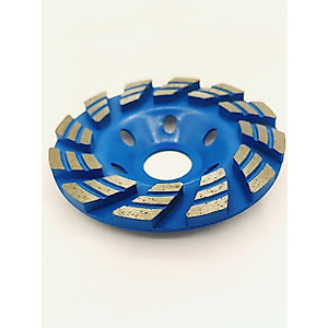 Concrete Turbo Diamond Grinding Cup Wheel 12 Segs Heavy Duty Angle Grinder Wheels for Angle Grinder Granite Stone Marble Masonry Concrete