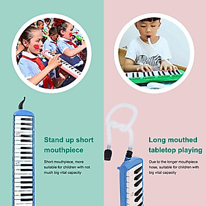 Melodica Tube, 57cm Long Flexible Plastic Pianica Tube Melodica Mouthpiece with a Black Mouthpiece Melodica Replacement Tube Melodica Melodica Hose