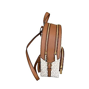 Michael Kors Abbey Jaycee Medium Backpack Vanilla Multi MK Signature