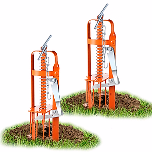 Qualirey 2 Pcs Mole Trap for Lawns, Spear Style Mole Killer for Garden Yard Outdoor, Alloy Steel Mechanical Vole Gopher Trap, Quick and Clean Mole Traps That Kill Best