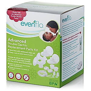 Evenflo Feeding Replacement Parts Breastfeeding Kit for Hospital Strength Advanced Double Electric Breast Pump