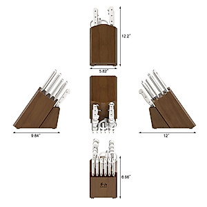 Cangshan Adams Series 1027273 German Steel Forged 15-Piece Knife Block Set, White