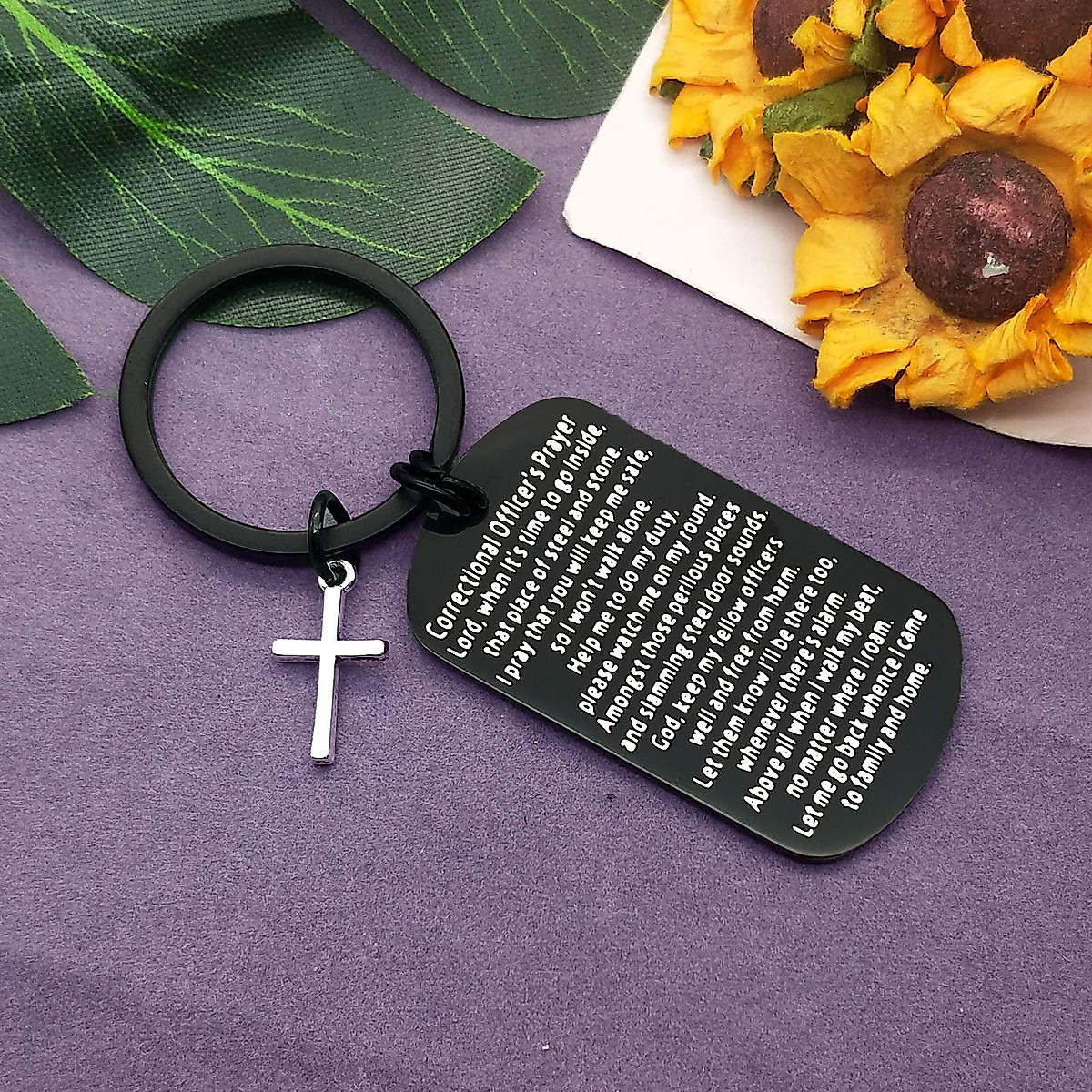 Correctional Officer Gift Keychain Correctional Officer Jewelry Prayer Jewelry Christian Gift Religious Jewelry Thanksgiving Day Christmas Birthday Gift from Correctional Officer Mom Wife Daughter