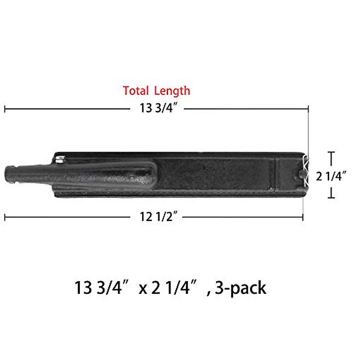 BBQ funland CB4901 (3-pack) Cast-Iron Grill Pipe Burner Replacement for Charbroil, Centro, Front Avenue, Costco Kirkland and others