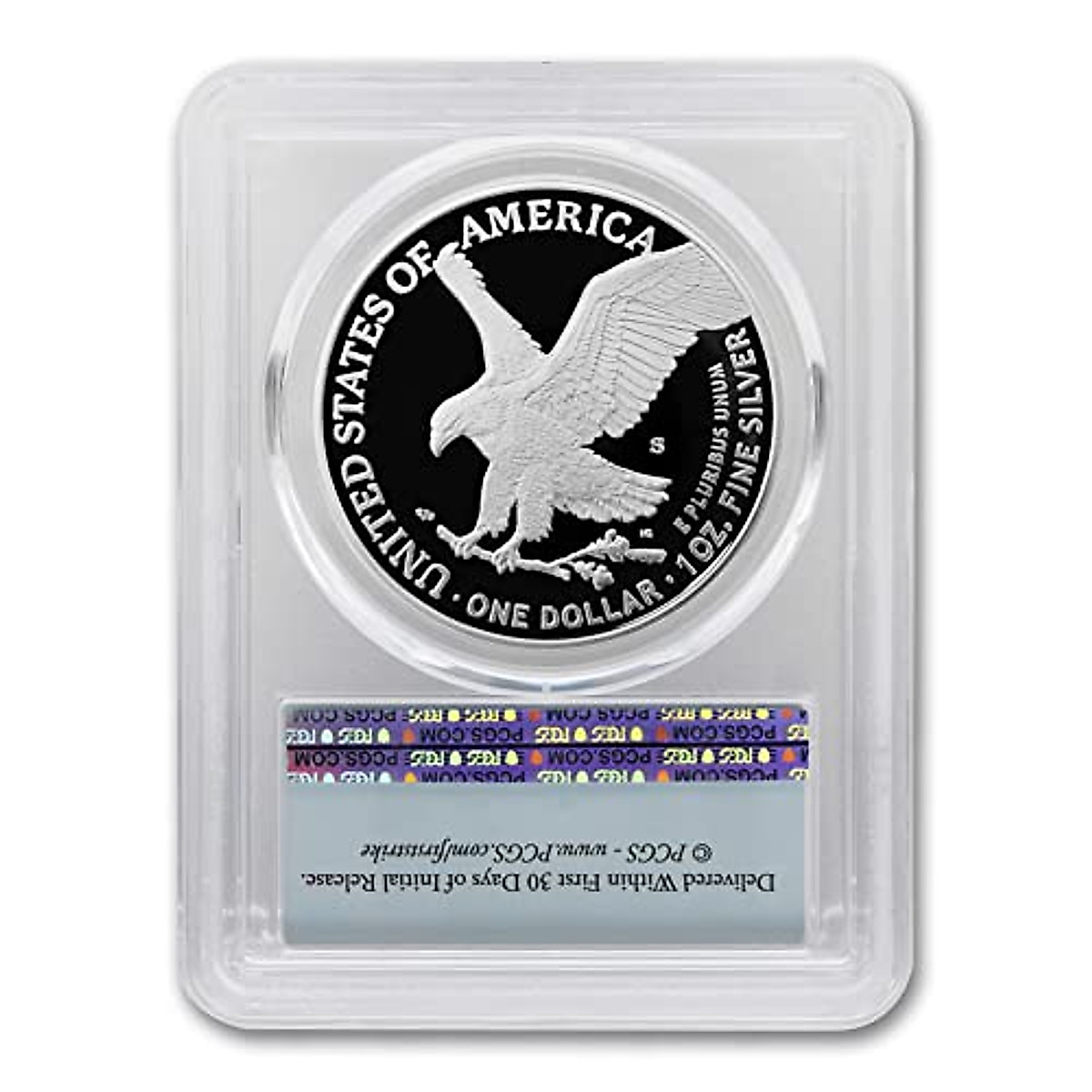2022 S 1 oz Proof American Silver Eagle Coin PR-70 Deep Cameo (First Strike - Struck at San Francisco - Flag Label) $1 PCGS PR70DCAM