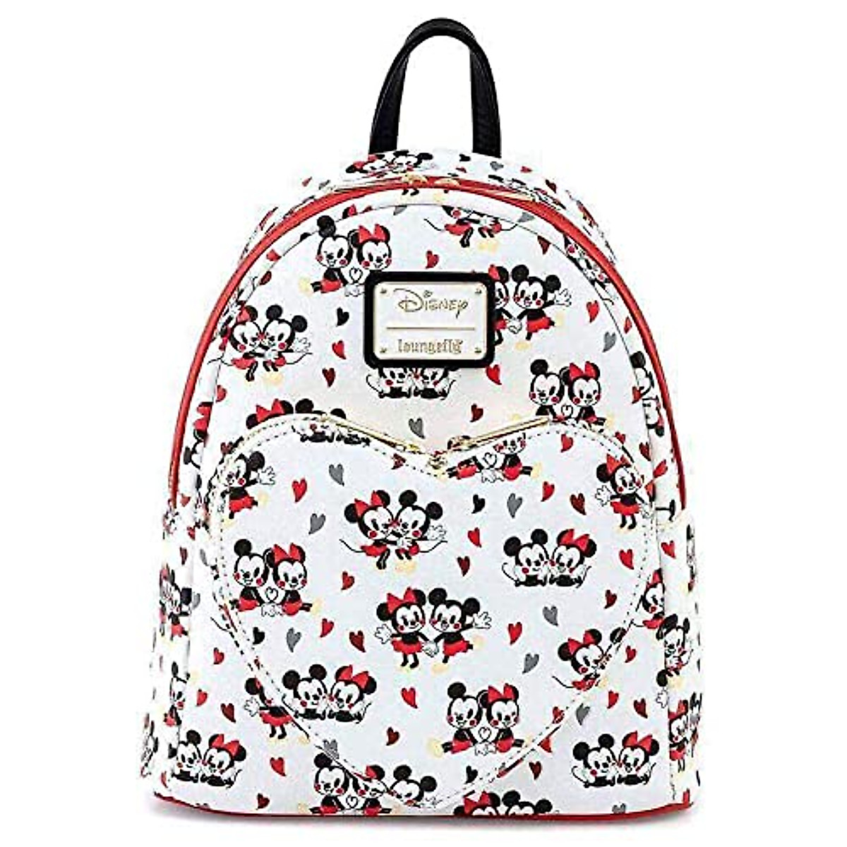 Loungefly Disney Mickey and Minnie Mouse Love AOP Womens Double Strap Shoulder Bag Purse
