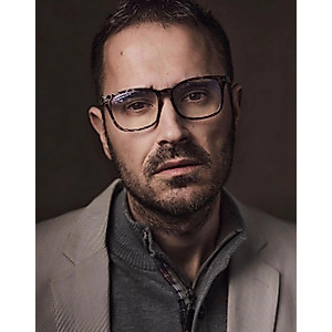 TIJN Blue Light Blocking Glasses for Women Men Clear Frame Square Nerd Eyeglasses Anti Blue Ray Computer Screen Glasses