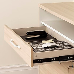 South Shore Helsy 2-Drawer File Cabinet, Lateral, Soft Elm and White