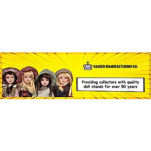 Kaiser Black Doll Stand 2175 - Action Figure Stands with Expandable Waist Wire for 8"-12" Dolls (3 pcs)